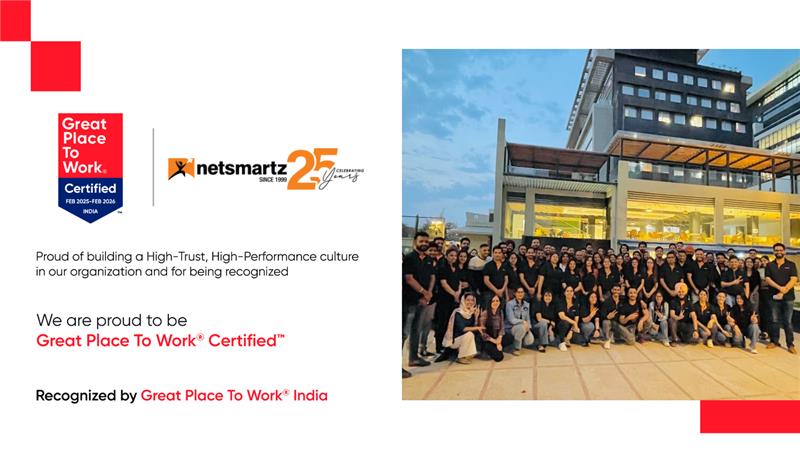 Netsmartz Once Again Certified as a Great Place to Work® for 2025–2026 ...